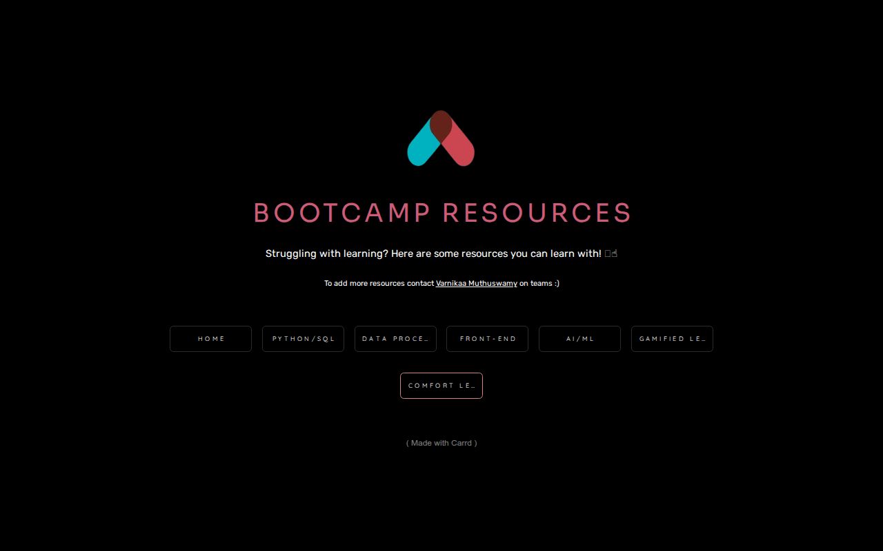 Bootcamp resources
